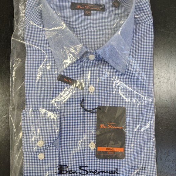 Ben Sherman | Shirts | Ben Sherman Blue White Button Down Long Sleeve ...
